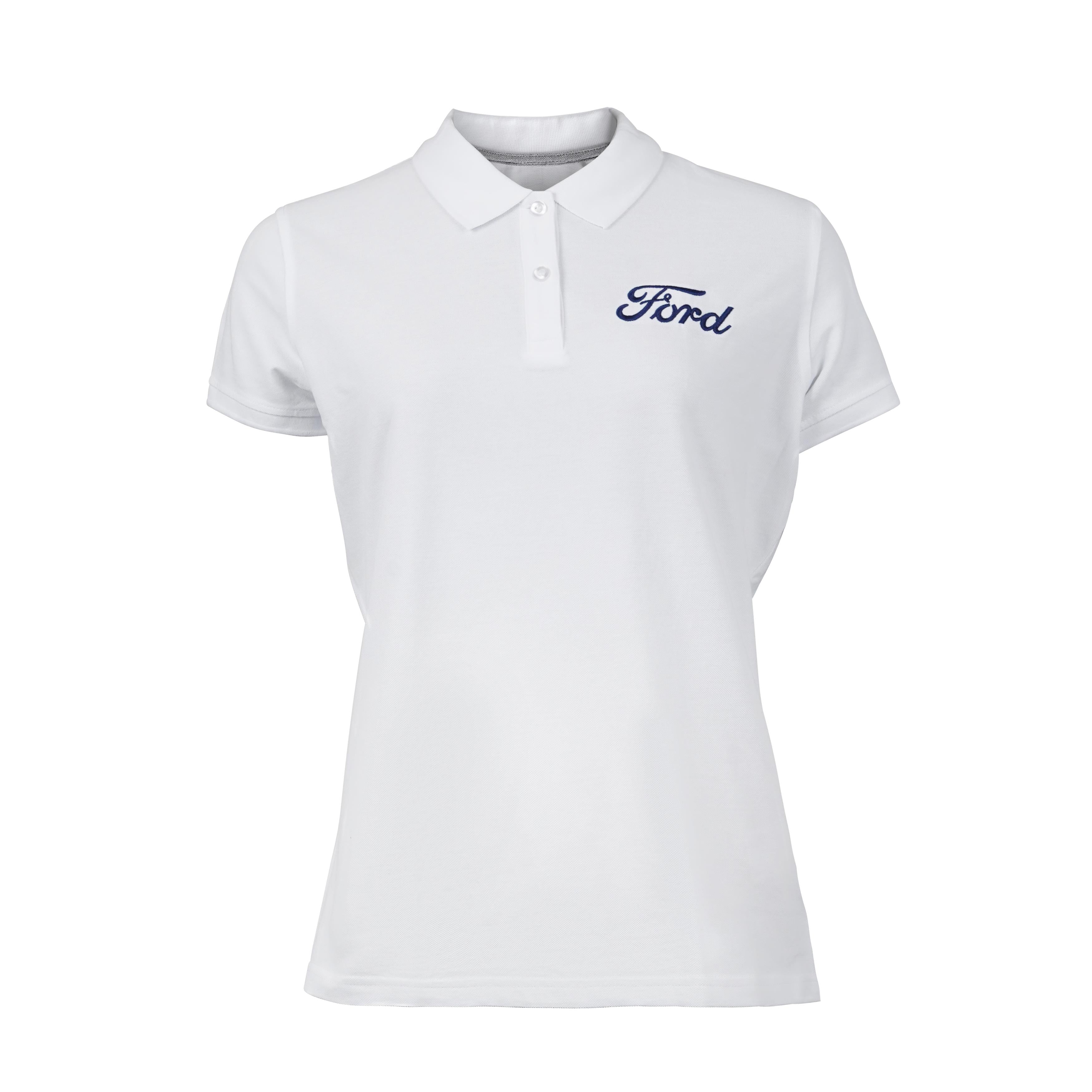 Ford Script Women's Polo Shirt White – Ford Lifestyle UK